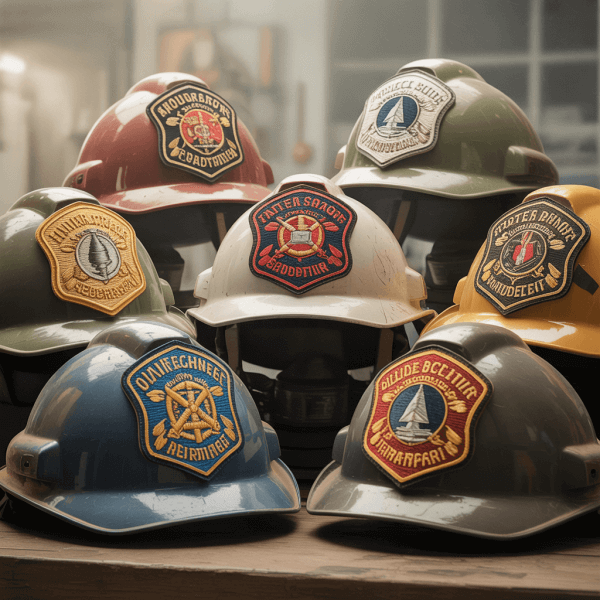 Helmet and Hard-Hat Patches for Curved Surfaces & Adhesives
